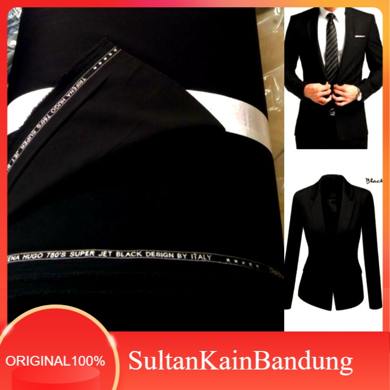 Jual Bahan Jetblack Super Hitam Pekat bahan jas dan celana kain meteran ...
