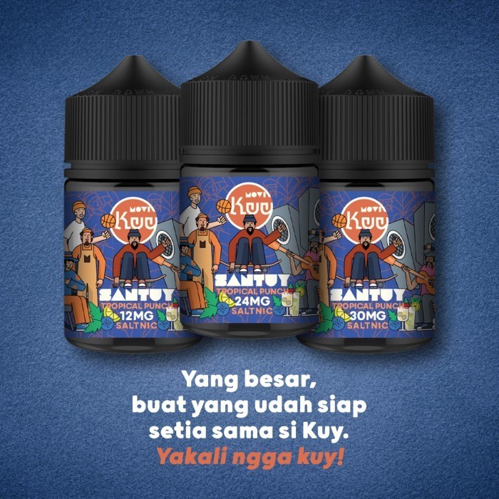 Jual LIQUID KUY SANTUY SALT NIC TROPICAL PUNCH 60ML BY MOVI | Shopee ...