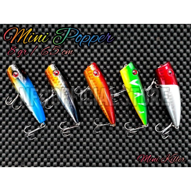 Jual Mini Popper 8 gr / 6,5 cm, umpan popping / casting dengan action KILLER | Shopee Indonesia