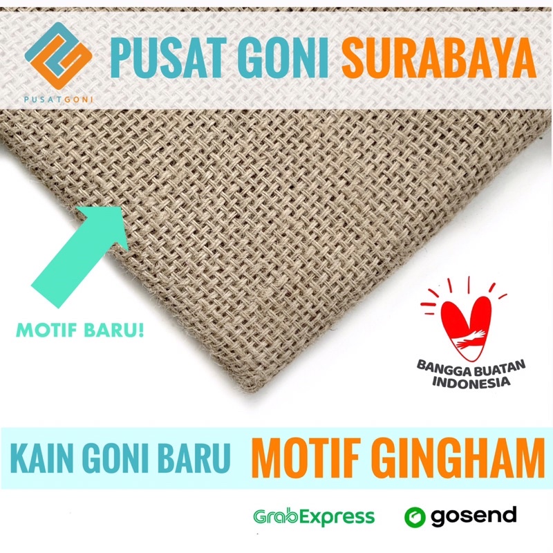 Jual Kain Goni Meteran Motif Gingham - Kain Goni Tenun Gingham - Kain ...