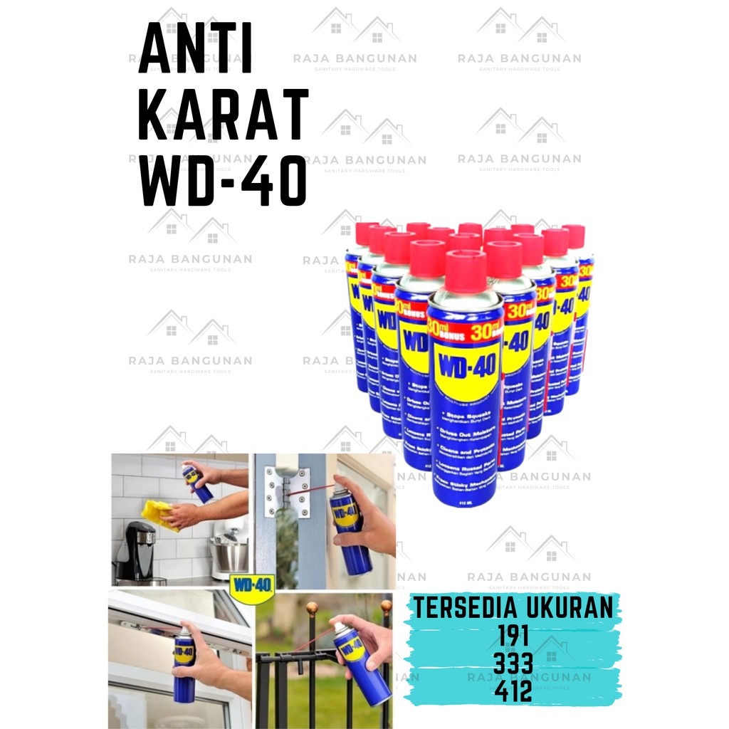 Jual TERMURAH CAIRAN ANTI KARAT WD 40 / WD 40 191ML/ 333ML/ 412ML MULTI USE PRODUK ( Standart ...