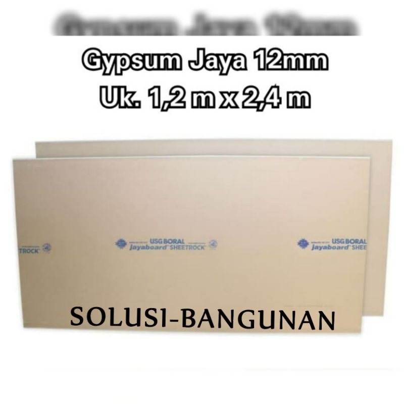 Jual Gypsum jayaboard 12mm 1200x2400/jayaboard 12mm/gypsum 12mm/jaya ...