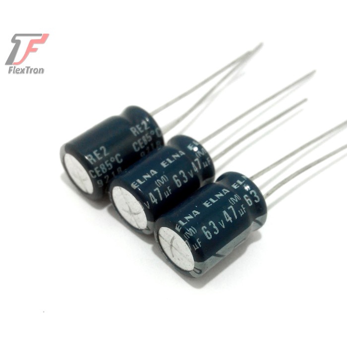 Jual Capacitor / Kapasitor Elco 47uF 63V Elna RE2 | Shopee Indonesia