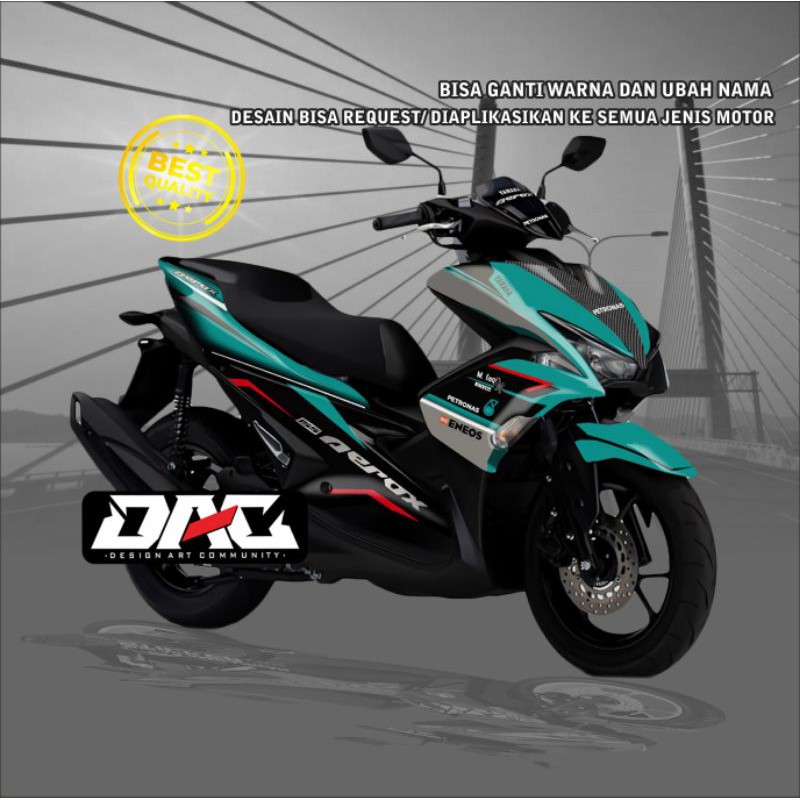 Jual AEROX Decal Full body grafis simple yamaha aerox hijau tua ...