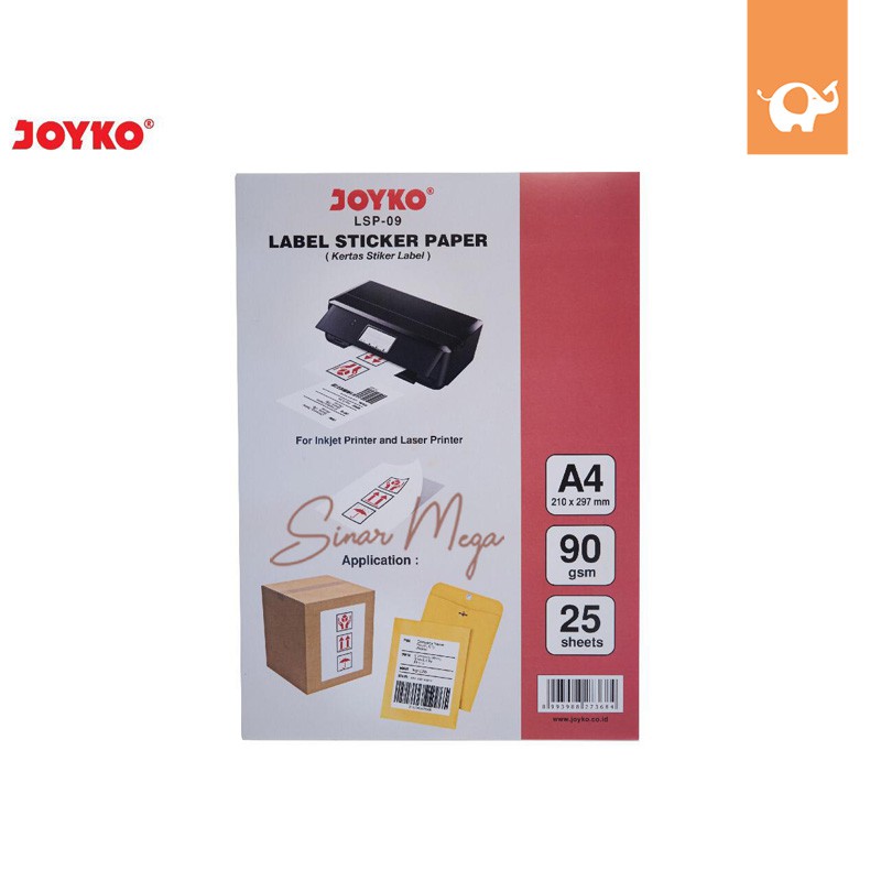 Jual Joyko Label Sticker Paper LSP-09 / Kertas Sticker Label A4 25 ...