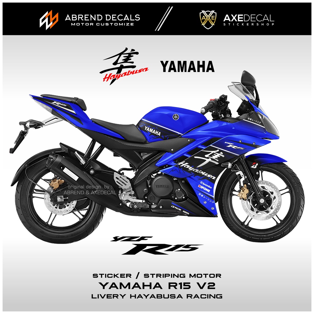 Jual Striping Yamaha R15 V2 Hayabusa Racing / Stiker Motor R15 Desain ...