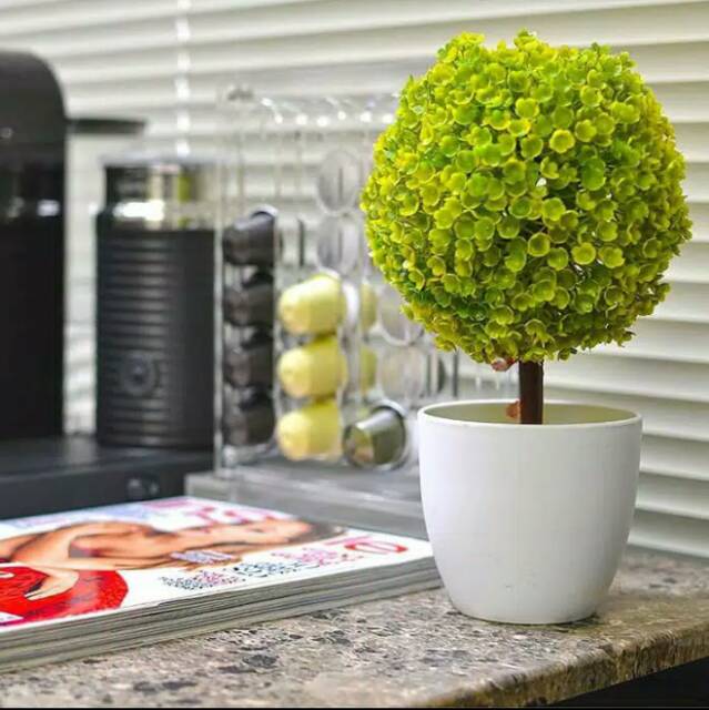 Jual pohon bunga dekorasi musim semi topiary, artificial, plastik ...