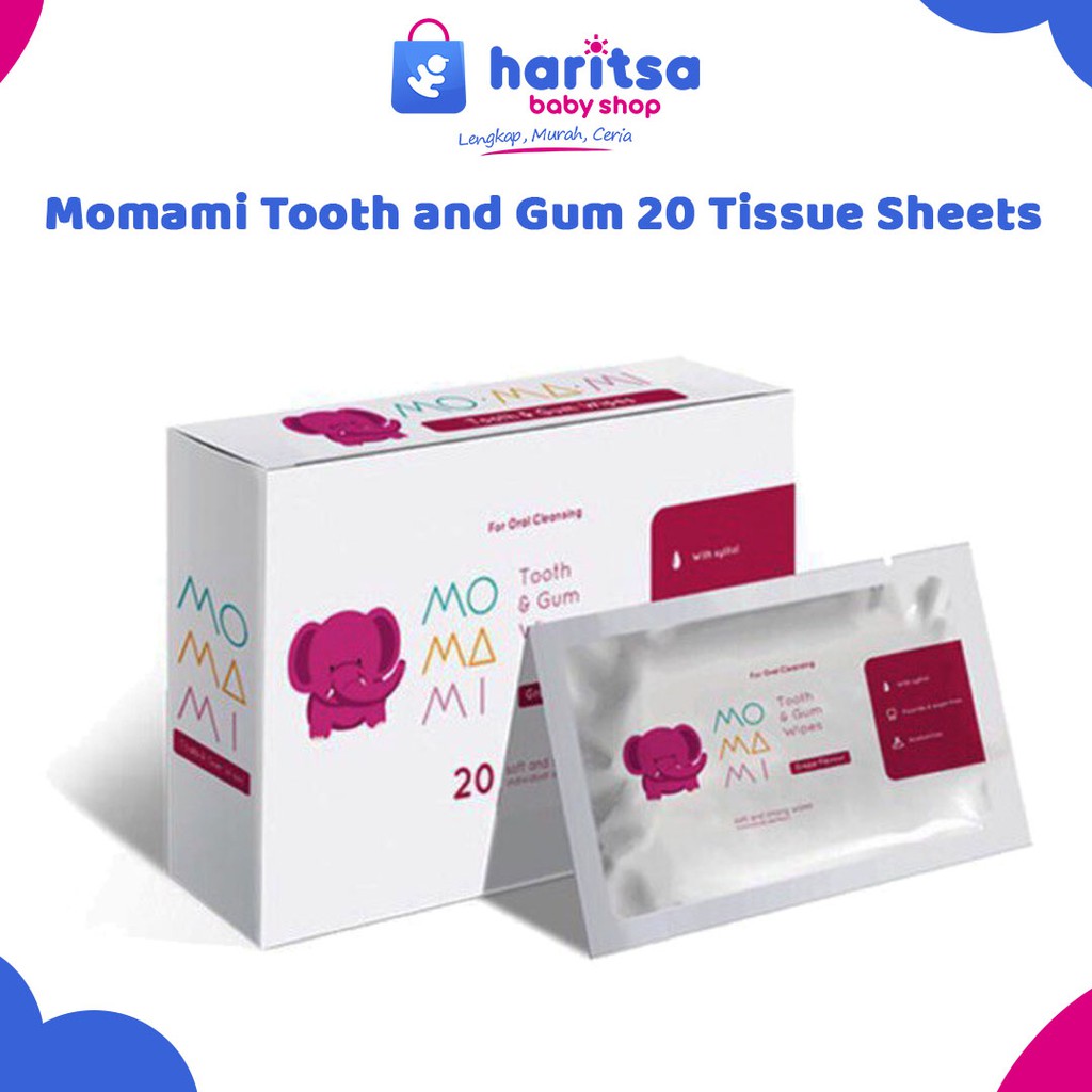 Jual Momami Tisu Basah Bayi Tissue Sheets Tooth and Gum 20 | Shopee ...