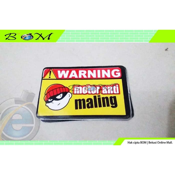 Jual stiker sticker kata kata lucu kecil warning motor anti maling | Shopee Indonesia