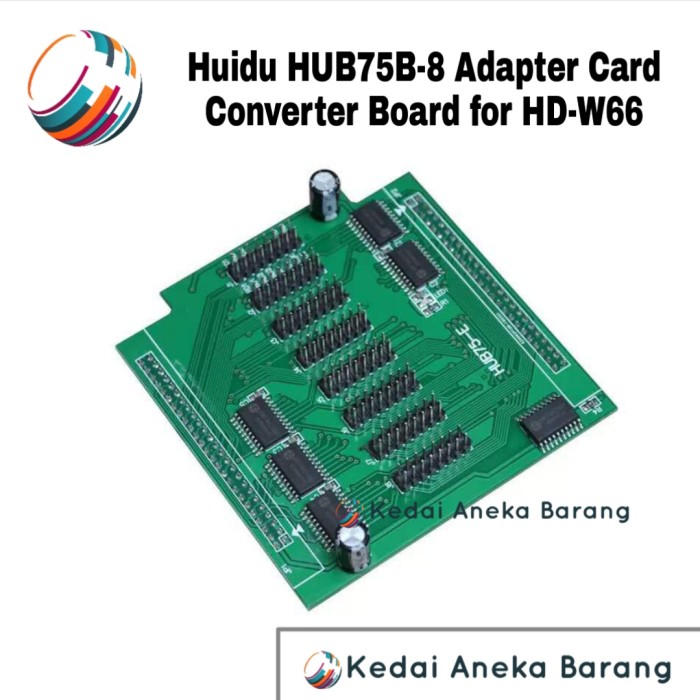 Jual HUB Adapter Converter Card Board Huidu HUB75B-8 HUB75-8 for HD-W66 ...