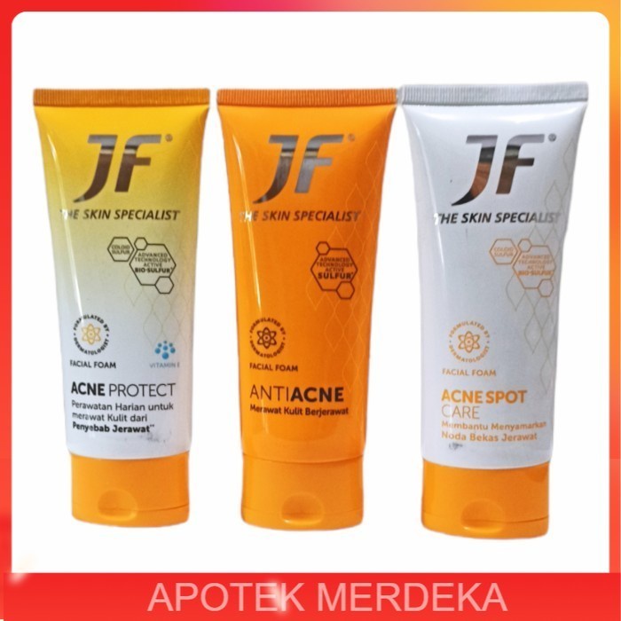 Jual jf sulfur facial foam / spot care / antiacne / anti acne protect ...