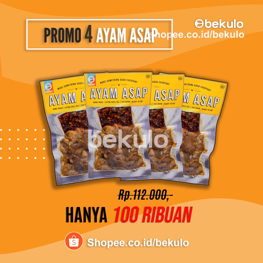 Jual Sei Ayam Asap Frozen BEKULO Paket 4 Pouch | Shopee Indonesia