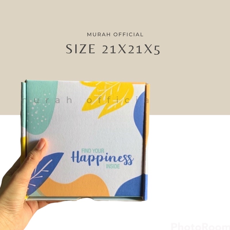 Jual kardus 21x21x5 box warna merah hitam putih biru pink corak abstrak ...