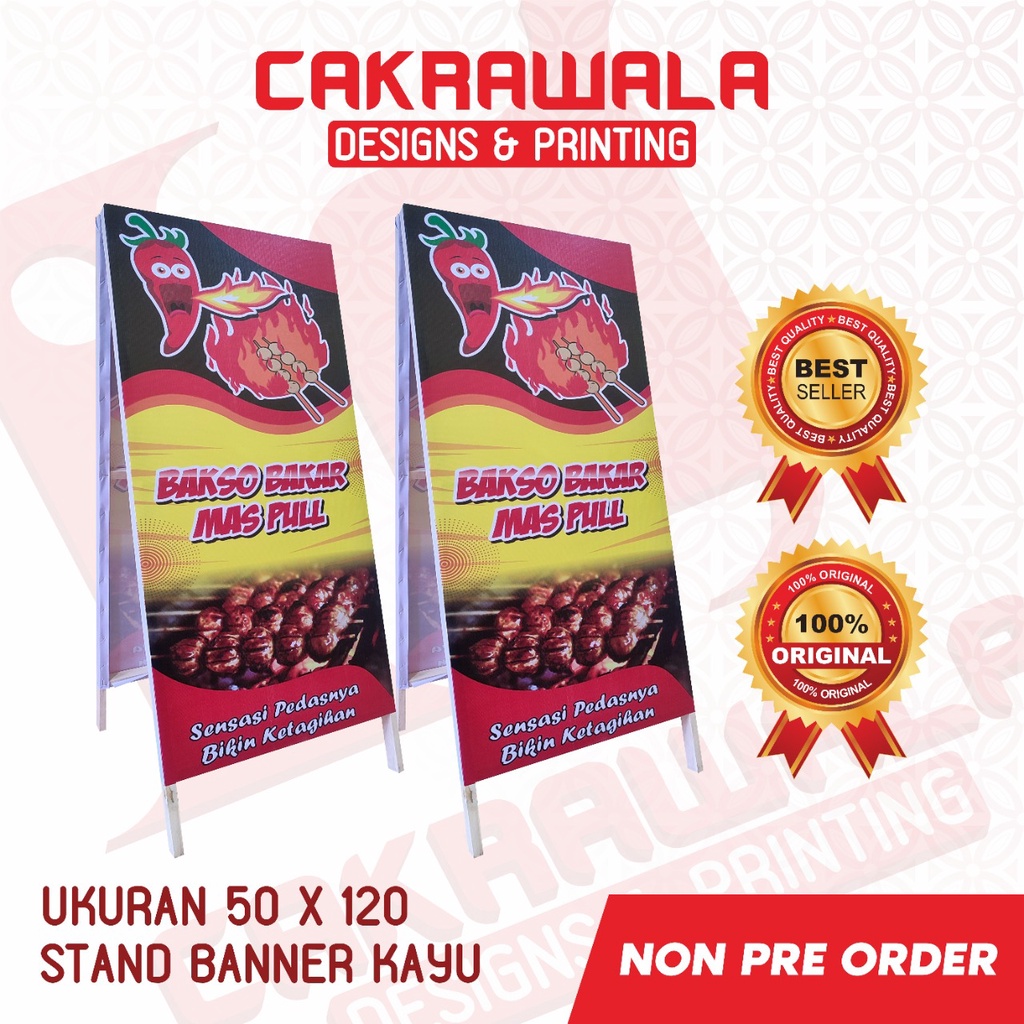 Jual STAND BANNER KAYU UKURAN 50 X 120 - A SEGITIGA BANNER KAYU PROMOSI ...