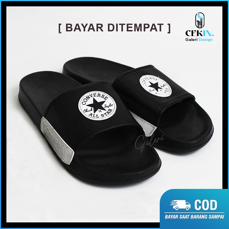 Jual Sendal Selop Distro Pria Convrsee99 All Star Chuck Taylor Hitam ...