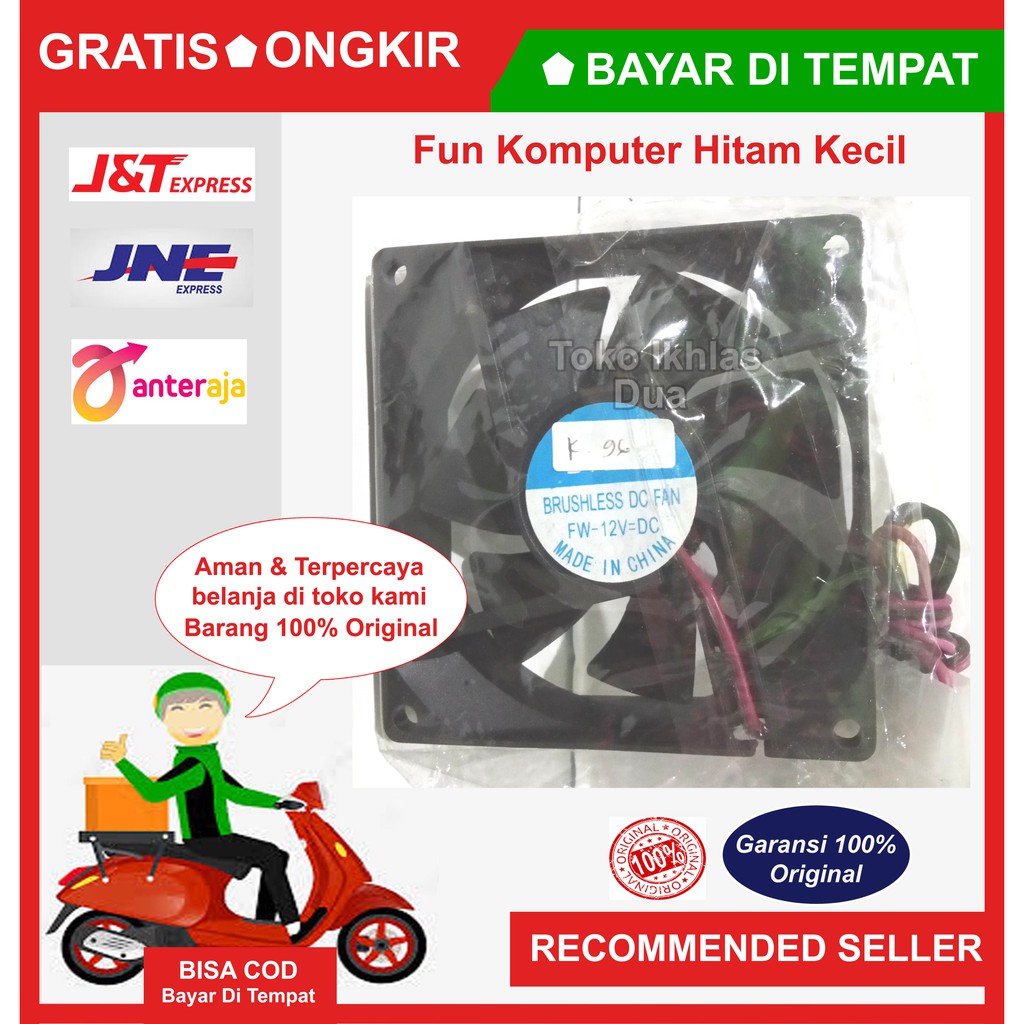 Jual Kipas Casing/Fan Case Casing 8 cm Hitam Standart Kipas Komputer ...