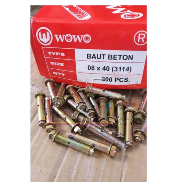 Jual Baut Beton Dynabolt Wowo 8 x 40(3114) per Kotak | Shopee Indonesia
