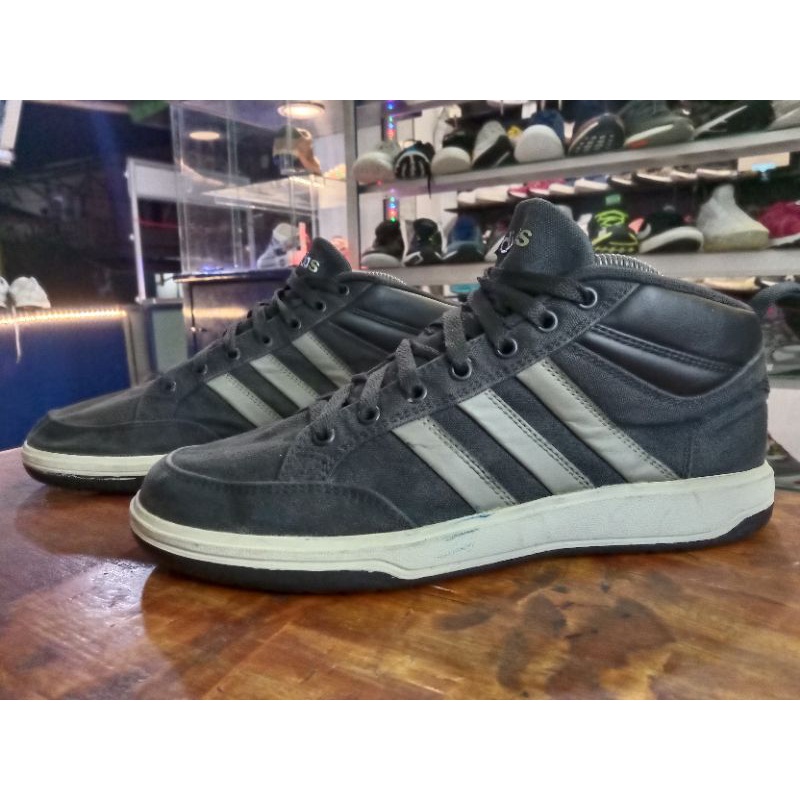 Jual Sepatu Second Branded Adidas Daily Black Mid | Shopee Indonesia