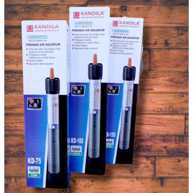 Jual PEMANAS AIR AQUARIUM KOLAM HEATER KACA KANDILA KD 75WATT 100WATT ...