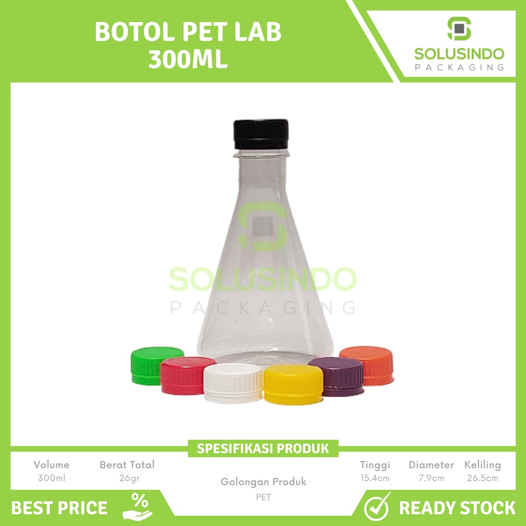 Jual Botol Plastik Lab 300ml PET (MINIMAL 10 PCS) | Shopee Indonesia
