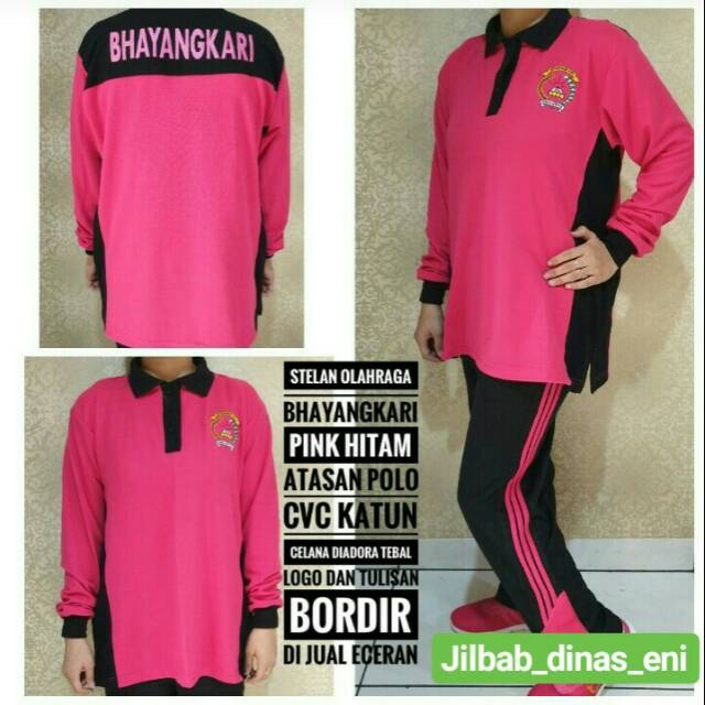 Jual Seragam olahraga bhayangkari pink hitam | Shopee Indonesia
