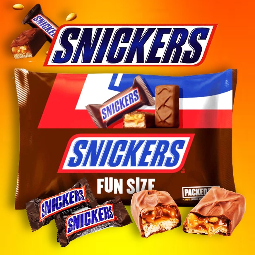 Jual Snickers Fun Size 300 grams, snicker chocolate bars | Shopee Indonesia