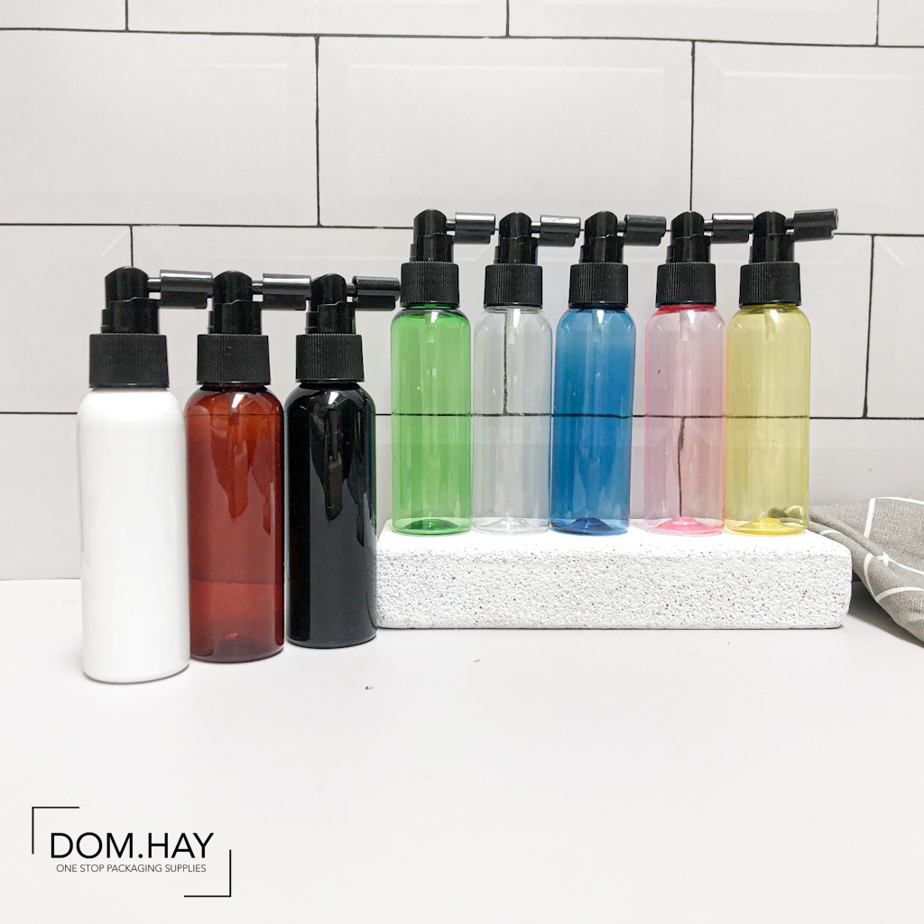 Jual Botol Spray Long Nozzle HItam 100ml Plastik PET Botol Semprot ...