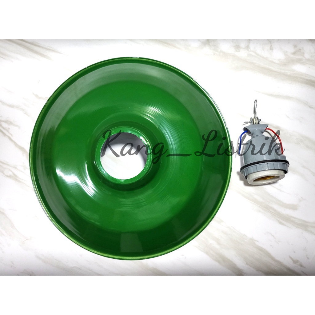 Jual Kap Lampu Gantung / Kap WD BESAR 38cm E40 + Fitting Gantung BESI E40 | Shopee Indonesia