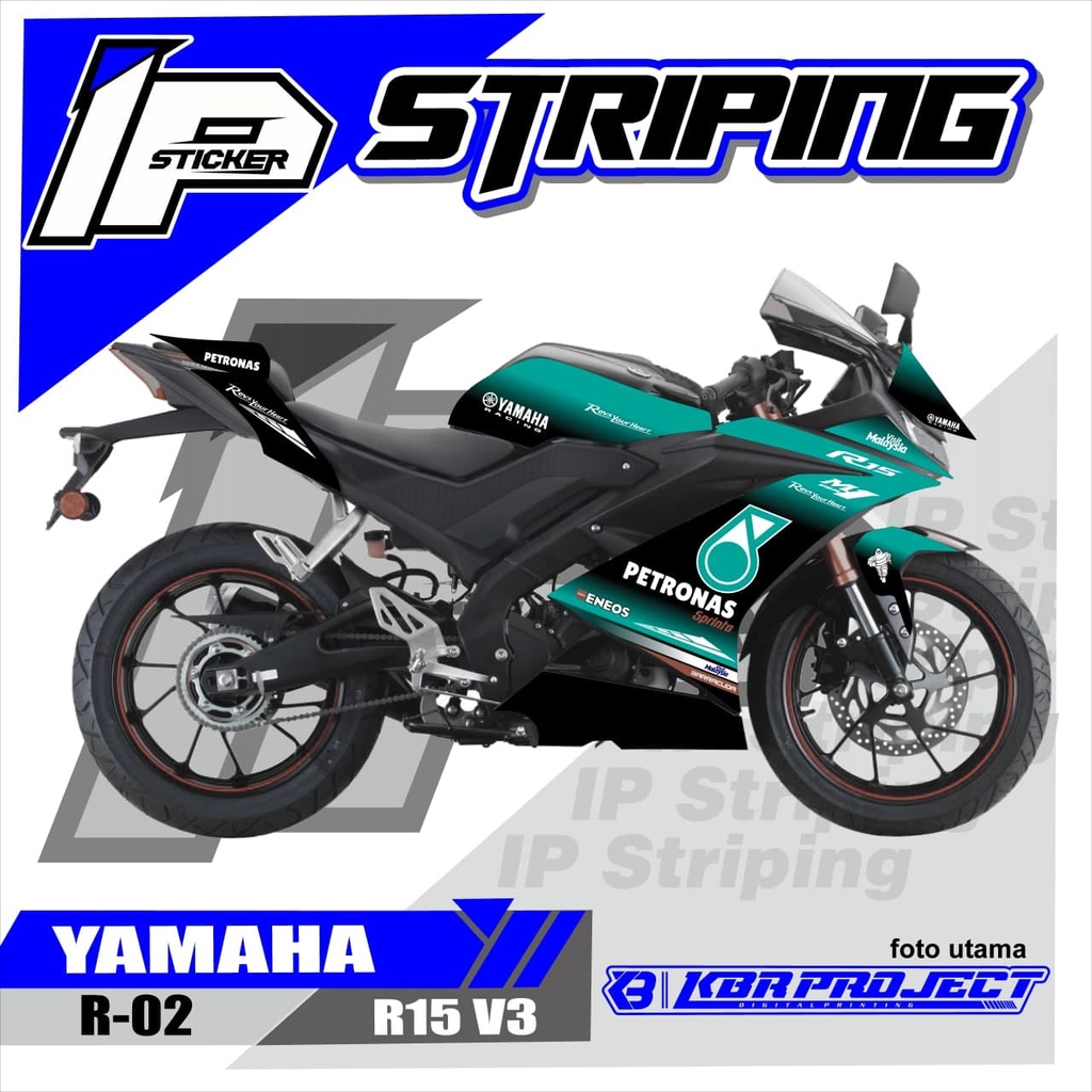 Jual (COD) Sticker Striping Variasi List YAMAHA R15 V3 PETRONAS IP ...