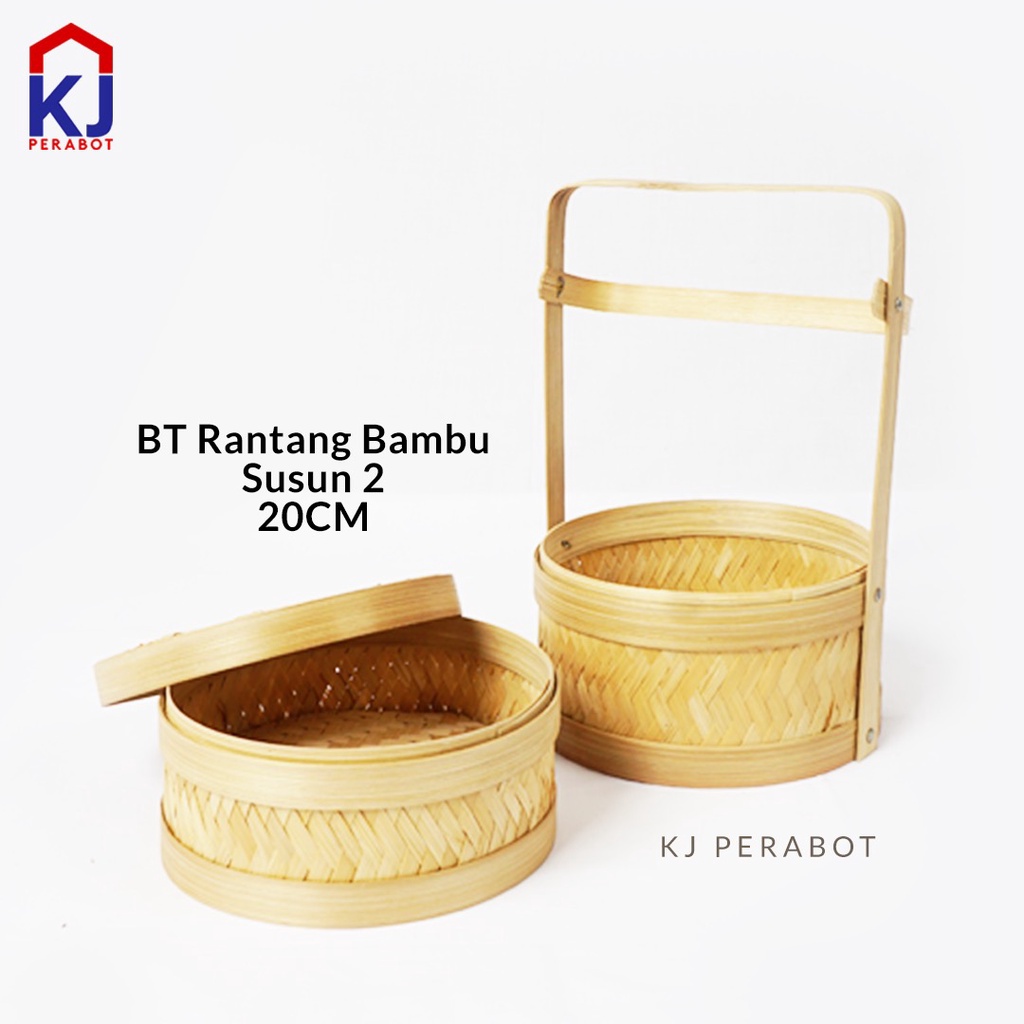 Jual KJ Perabot - BT Rantang Bambu Susun 2 20 Cm | Shopee Indonesia