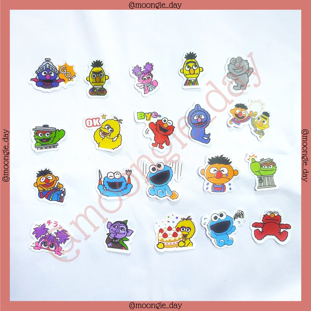 Jual 20 LEMBAR STIKER KERTAS TEMA ELMO AND FRIENDS CARTOON KARTUN ...