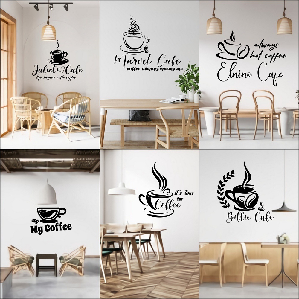 Jual Sticker Stiker Dinding Kopi Coffee Cafe Custom Cutting Stiker ...