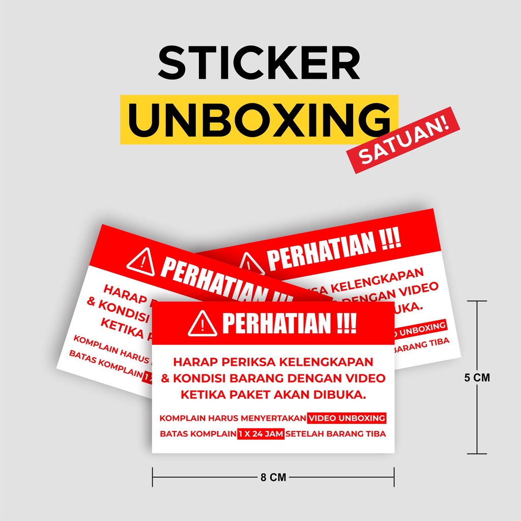 Jual [SATUAN] Sticker Unboxing Murah | Shopee Indonesia