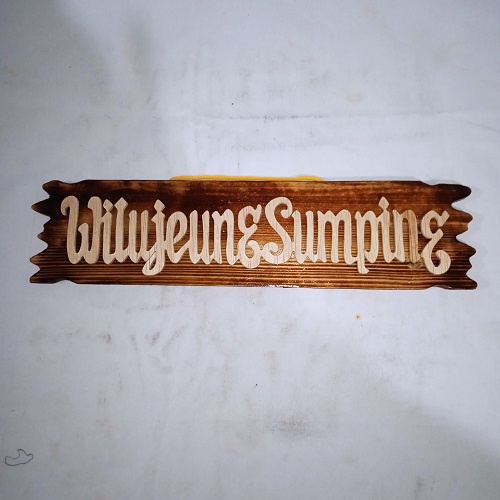 Jual Hiasan Pintu Tulisan " Wilujeng Sumping " Hiasan Dinding Wall ...
