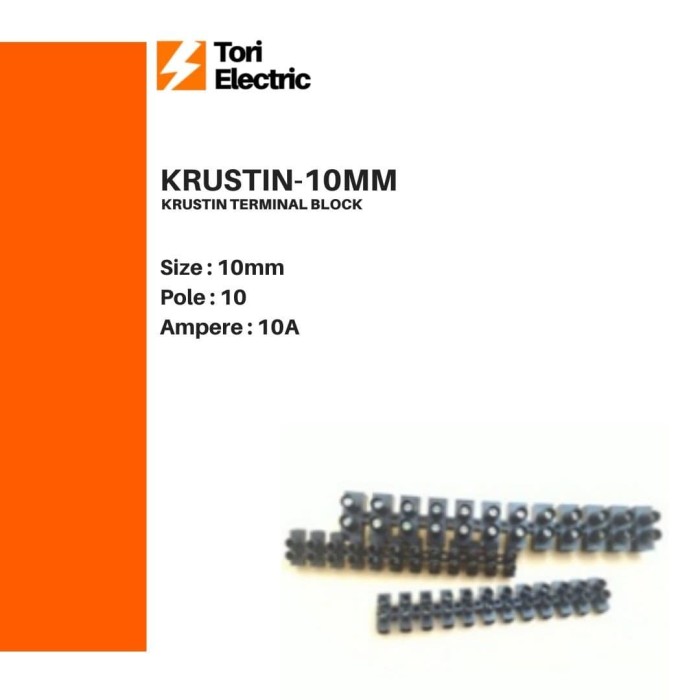 Jual TERMINAL BLOCK KRUSTIN CONNECTOR 10mm 10 Poles 10A | Shopee Indonesia