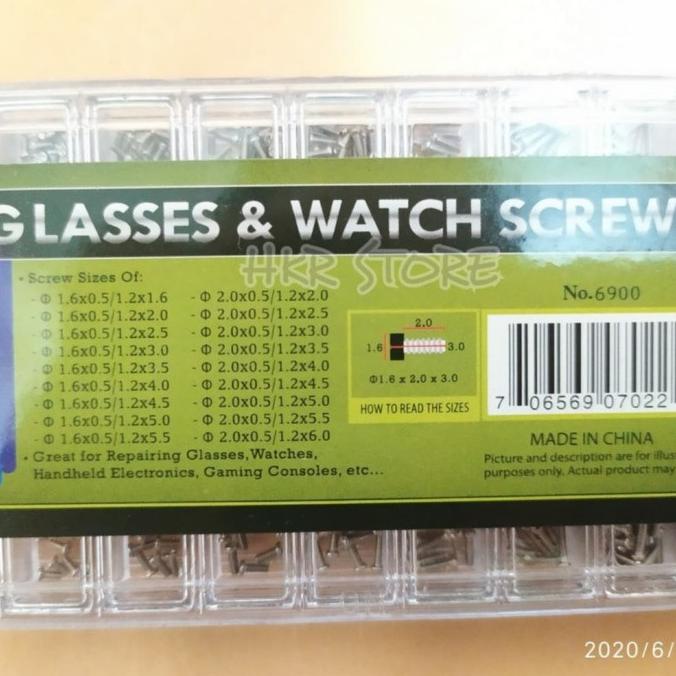 Jual Satu Set Baut Skrup Sekrup Jam Tangan Kacamata Kaca Mata 2 ...