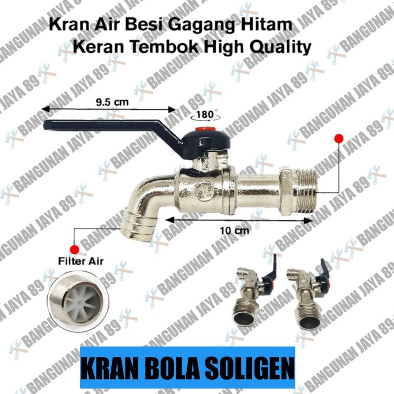 Jual Keran Air Soligen Tembok Hitam/Kran Air Bagus Murah | Shopee Indonesia