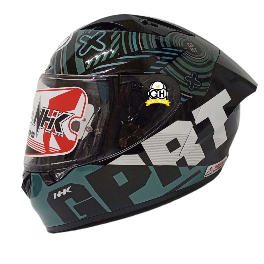 Jual NHK HELM GPR TECH STREET TARGET BLACK GREY GLOSSY GP R TECH ...