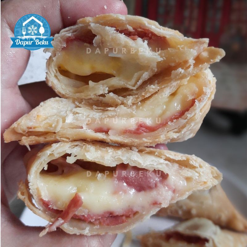 Jual [FROZEN FOOD HALAL] Sambosa smoked beef n cheese/ samosa daging ...