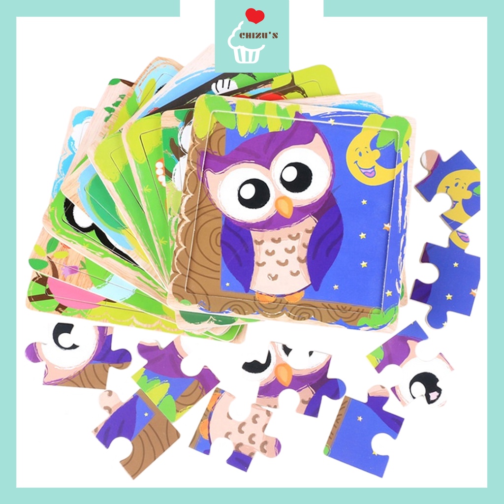 Jual 16 Pcs Wooden Jigsaw Puzzle | Puzzle Kayu Background 16 Keping ...