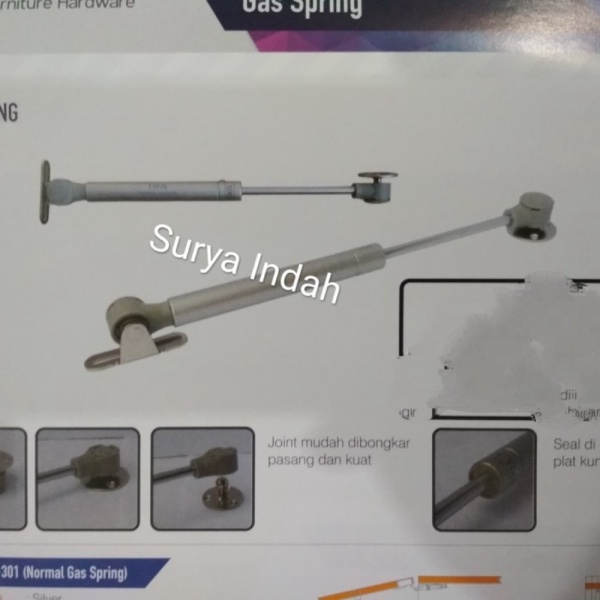 Jual gas spring 150 N knocker pegas hidrolik lemari dapur atau jok ...