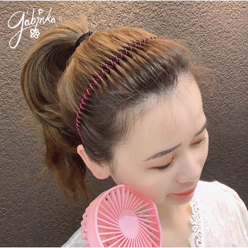 Jual Bando Kawat Pria Dan Wanita Spiral Elastis Black Only | Shopee ...