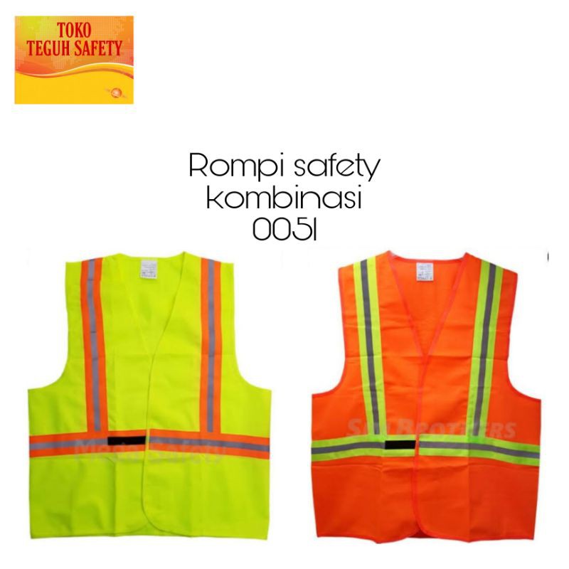 Jual Rompi Safety Polyester kombinasi / Rompi proyek / Rompi kombinasi ...
