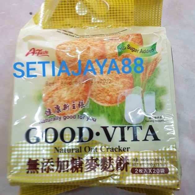 Jual A TASTE GOOD VITA NATURAL OAT CRACKER 380 GRAM/BISKUIT GANDUM OAT ...