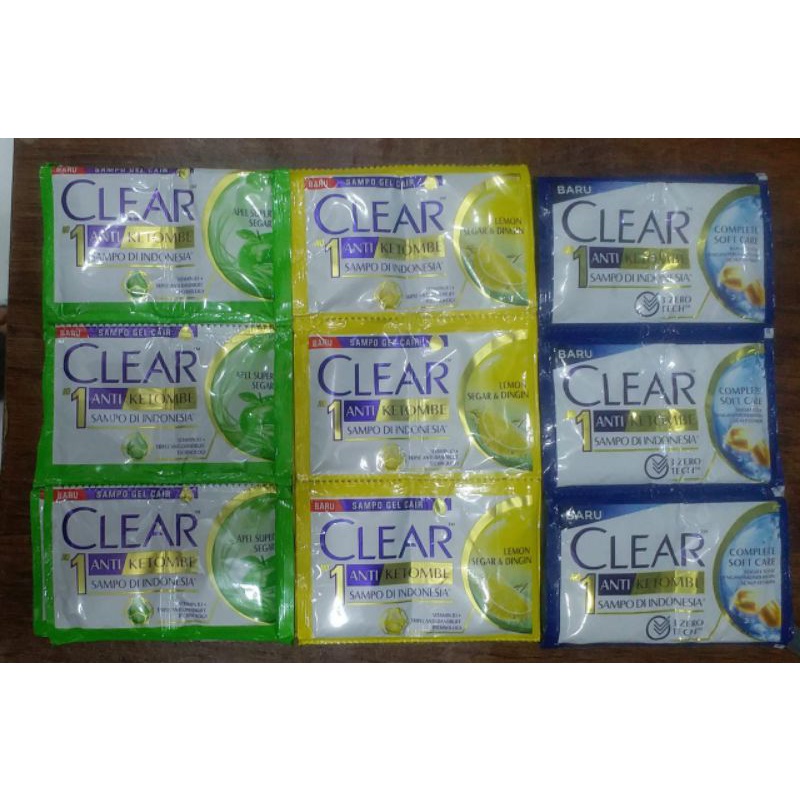 Jual Shampo Clear All Variant (1 Renceng isi 12 Sachet) | Shopee Indonesia