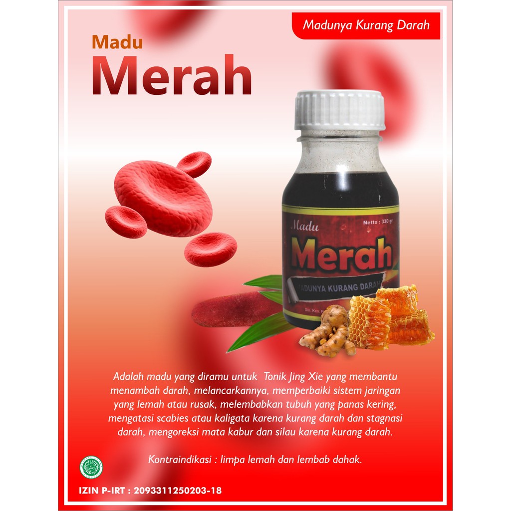 Jual Madu Merah (Madu Penambah Darah) - kemasan baru | Shopee Indonesia