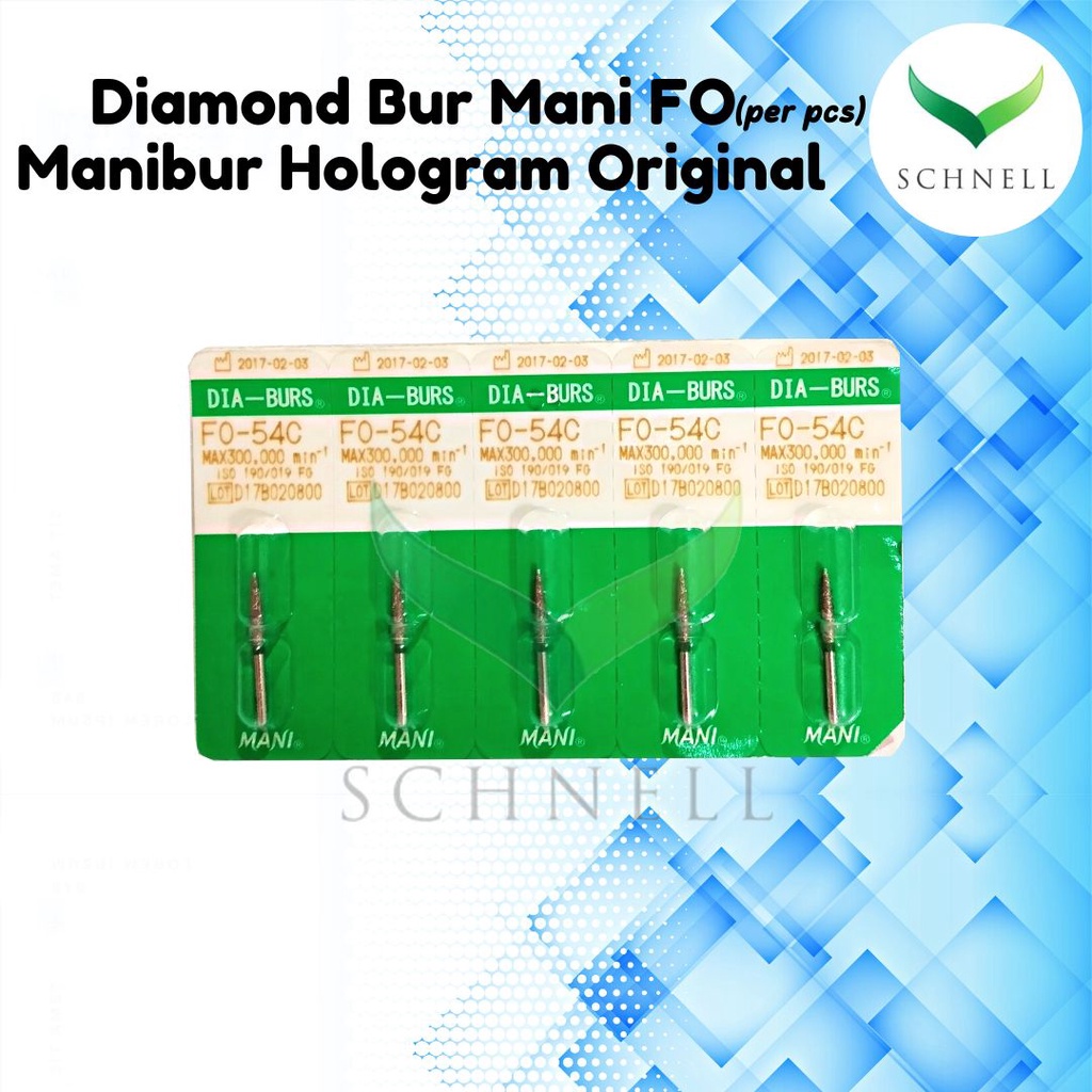 Jual Diamond Bur Mani FO-41EF/manibur hologram original | Shopee Indonesia