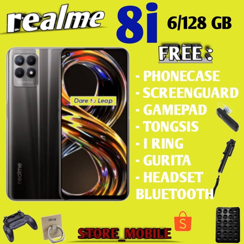 Jual REALME 8i 6/128 RAM 6GB ROM 128GB GARANSI RESMI | Shopee Indonesia