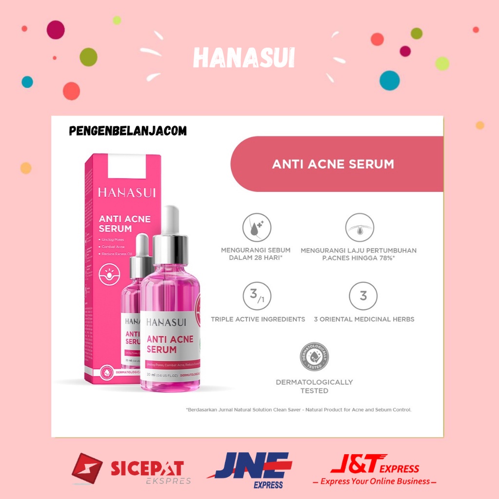 Jual Hanasui Face Serum | Anti Acne Serum New Look & Improved Formula ...