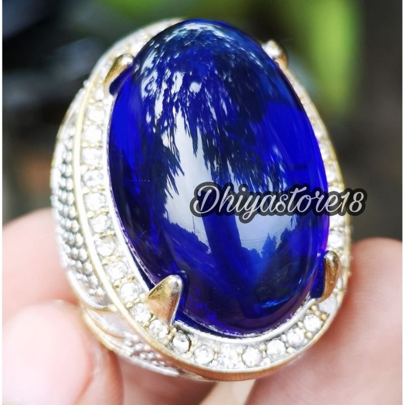 Jual Batu Permata Akik Blue King Sapphire Jumbo Crystal Good Color High ...